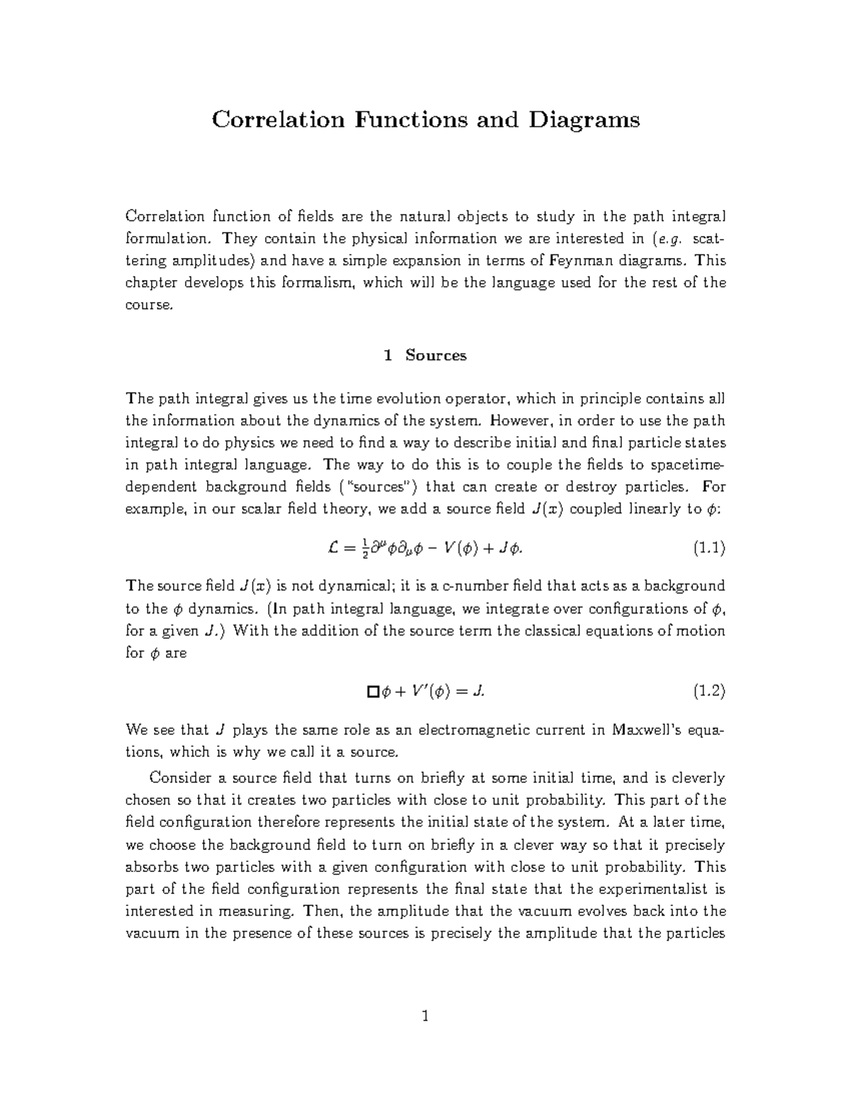 Lecture Notes - Correlation Functions and Diagrams - Correlation ...