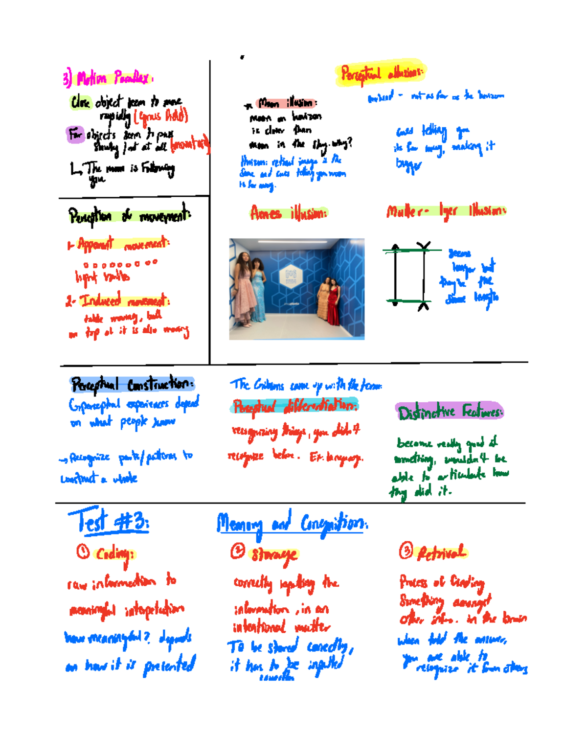 Psychology 01-12 - notes - nope 3 Motion Parallax Perceptual allusions ...