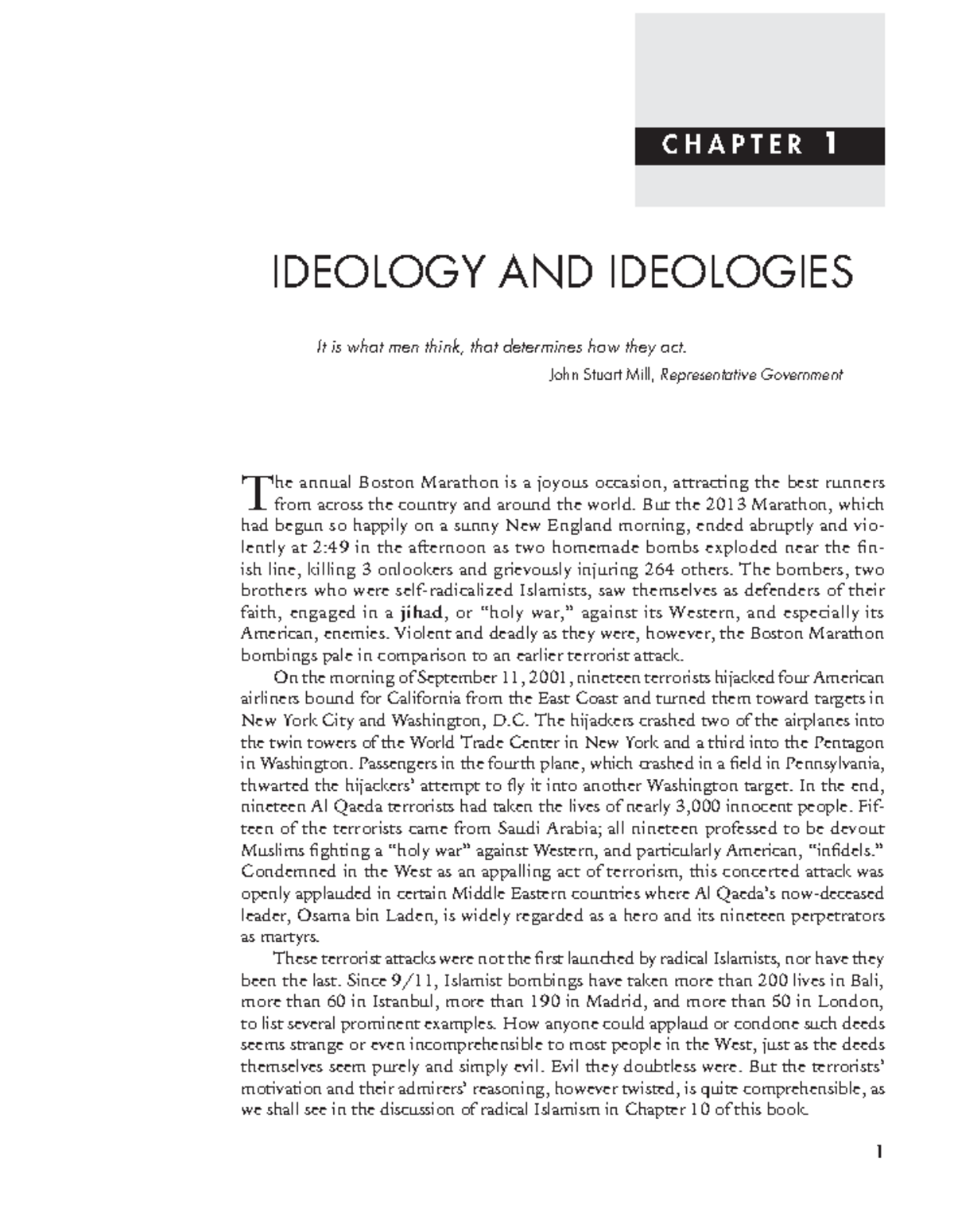 Political Ideologies and the Democratic Ideal - 1 IDEOLOGY AND ...