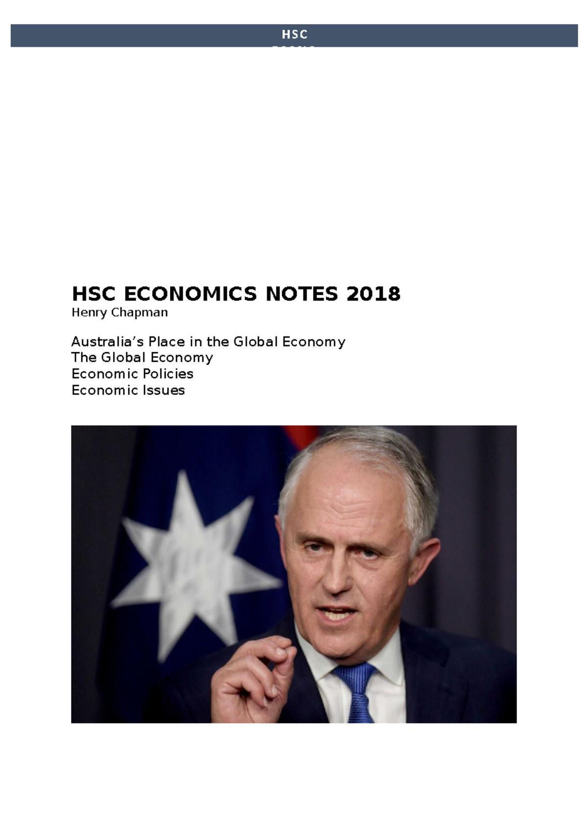 HSC Economics Notes 2018 - half yearly - HSC ECONOMICS NOTES 2018 Henry ...
