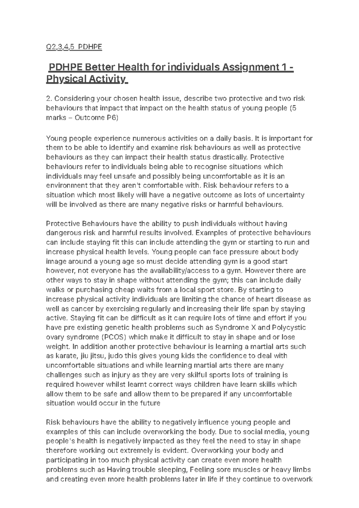 Q2,3,4,5 Pdhpe - xrctvygbuhn - Q2,3,4,5 PDHPE PDHPE Better Health for ...