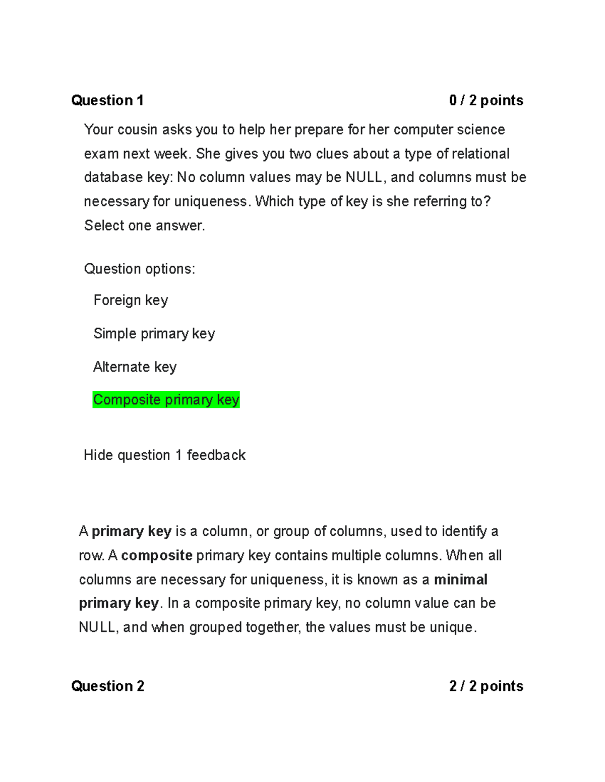 3 1 Quiz Dad 220 X6265 Intro To Struct Database Environment Question