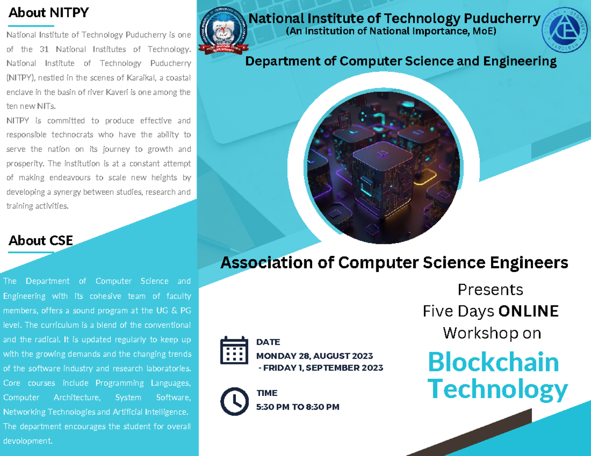 Blockchain Workshop ACE - Blockchain Technology About NITPY National ...