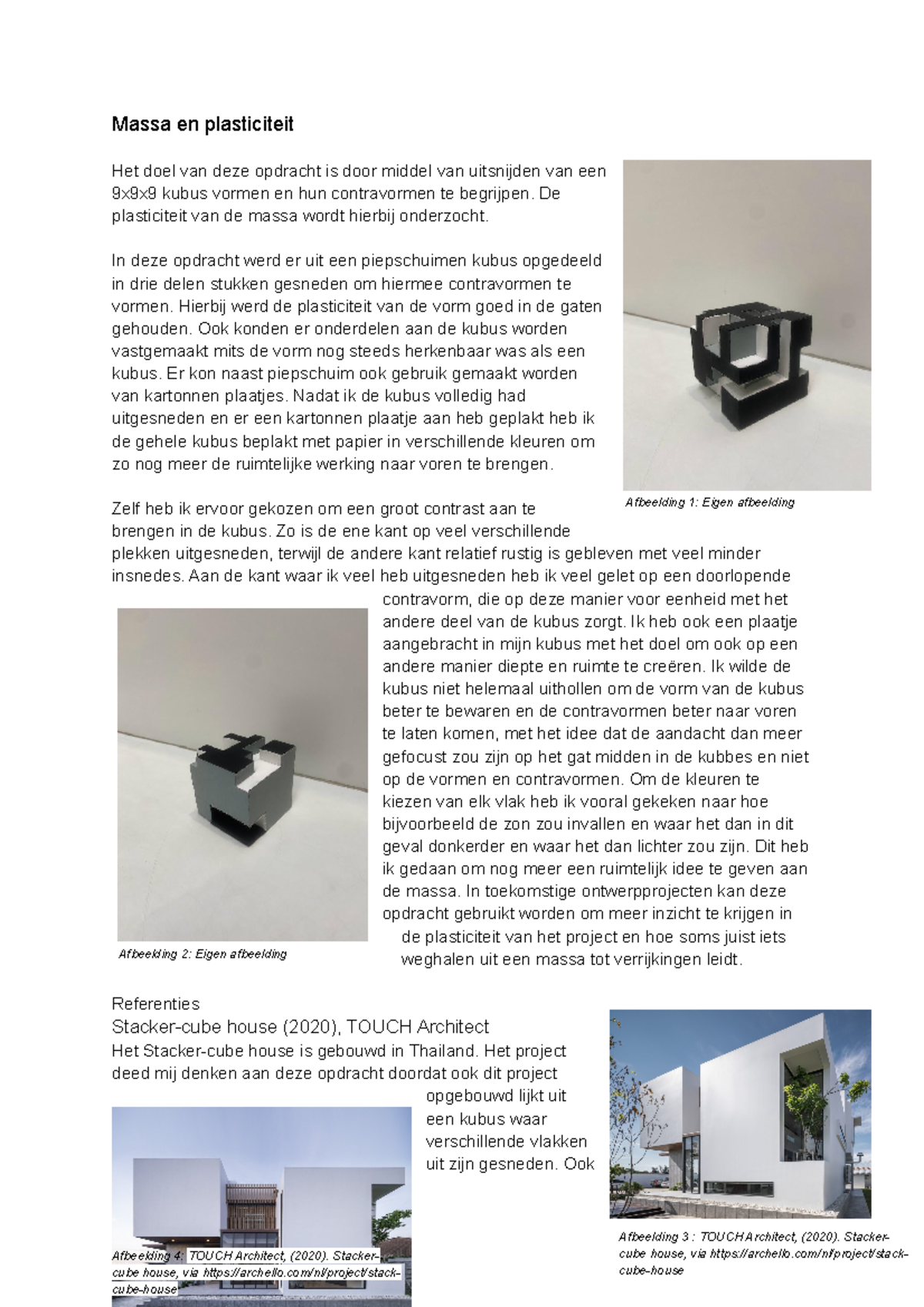 OV1 VS2 - reflectieverslag - Massa en plasticiteit Het doel van deze ...