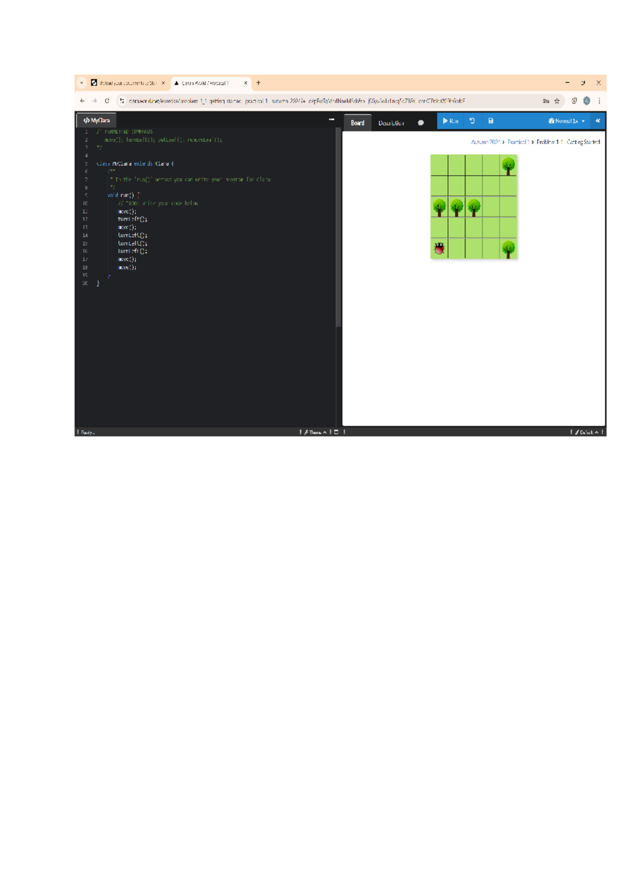 My Clara Practical 1.1 - 300580 - Upload your documents to Stu X World Practical 1 X t 0 Or ...