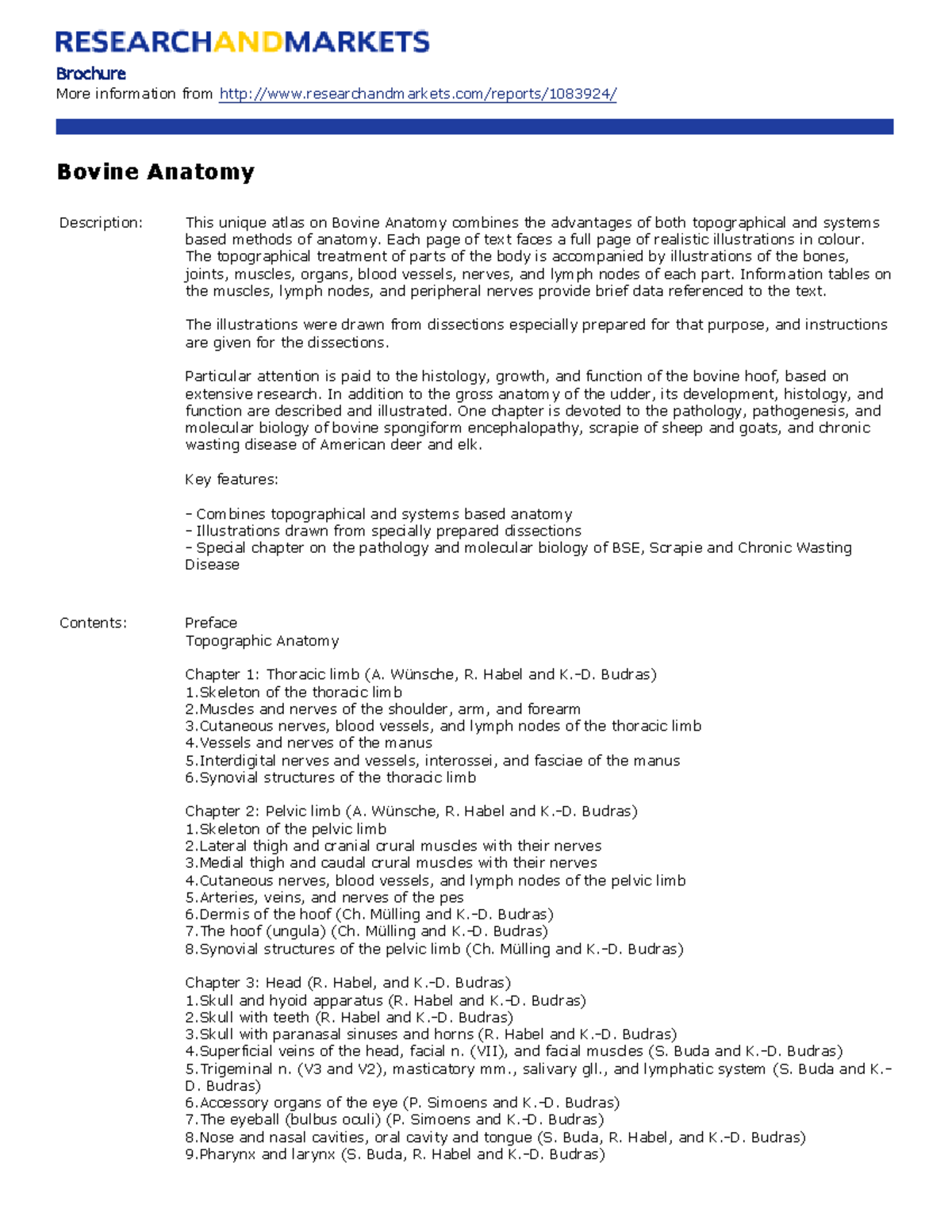 Bovine anatomy - Each page of text faces a full page of realistic ...