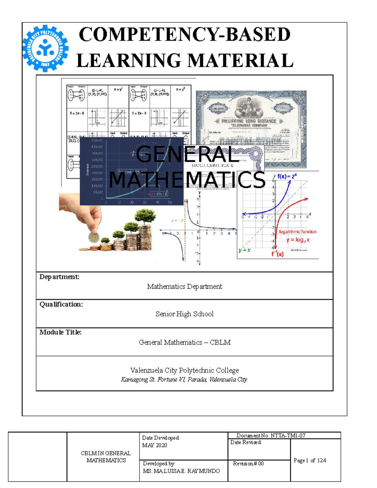 CBLMin Genmath - General Mathematics - COMPETENCY-BASED LEARNING ...