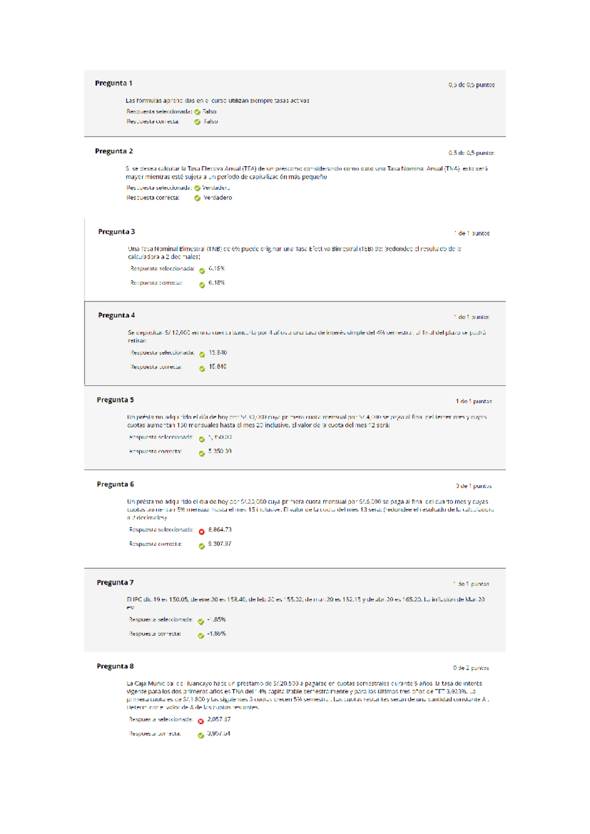 PC1 Ingeco - practica calificada - Pregunta 1 0,5 de 0,5 puntos Las fórmulas aprendidas en el ...
