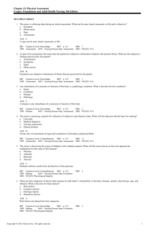 Exam View - Chapter 19 - na other - Chapter 19: Nutritional Concepts ...