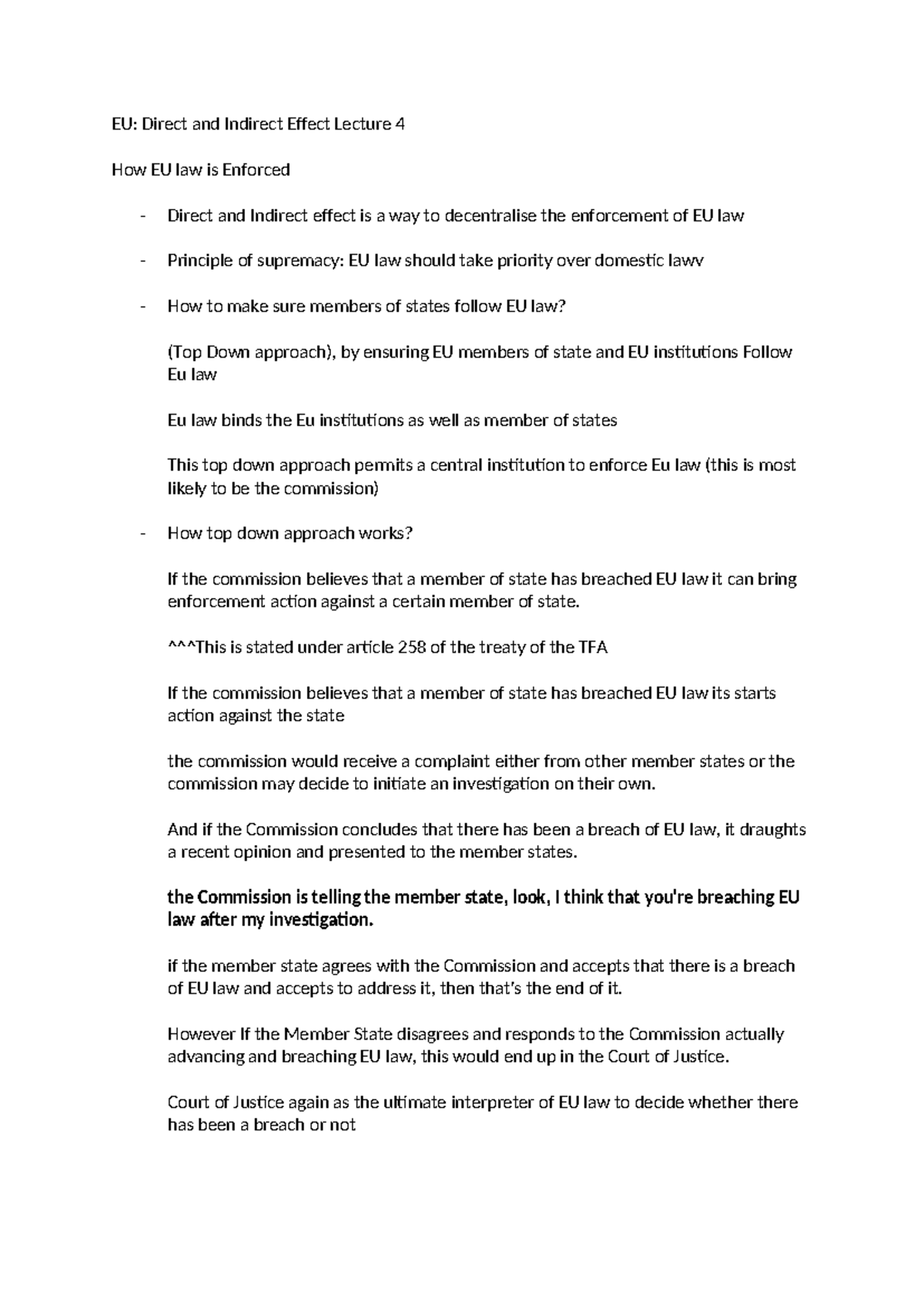 Direct Effect Eu Notes Lecture 4 Eu Direct And Indirect Effect