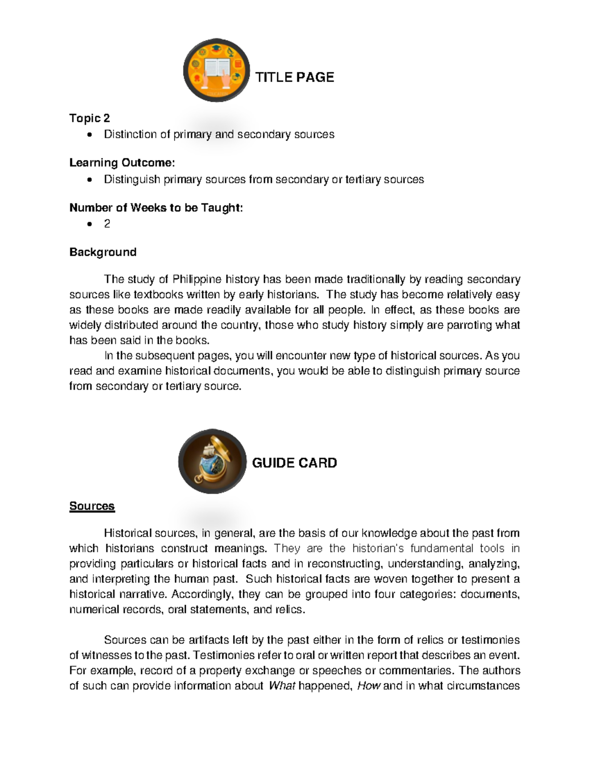 Ge2 module -2 ZXMxnaJNA MKka nz xcnmzxnn - TITLE PAGE Topic 2 ...