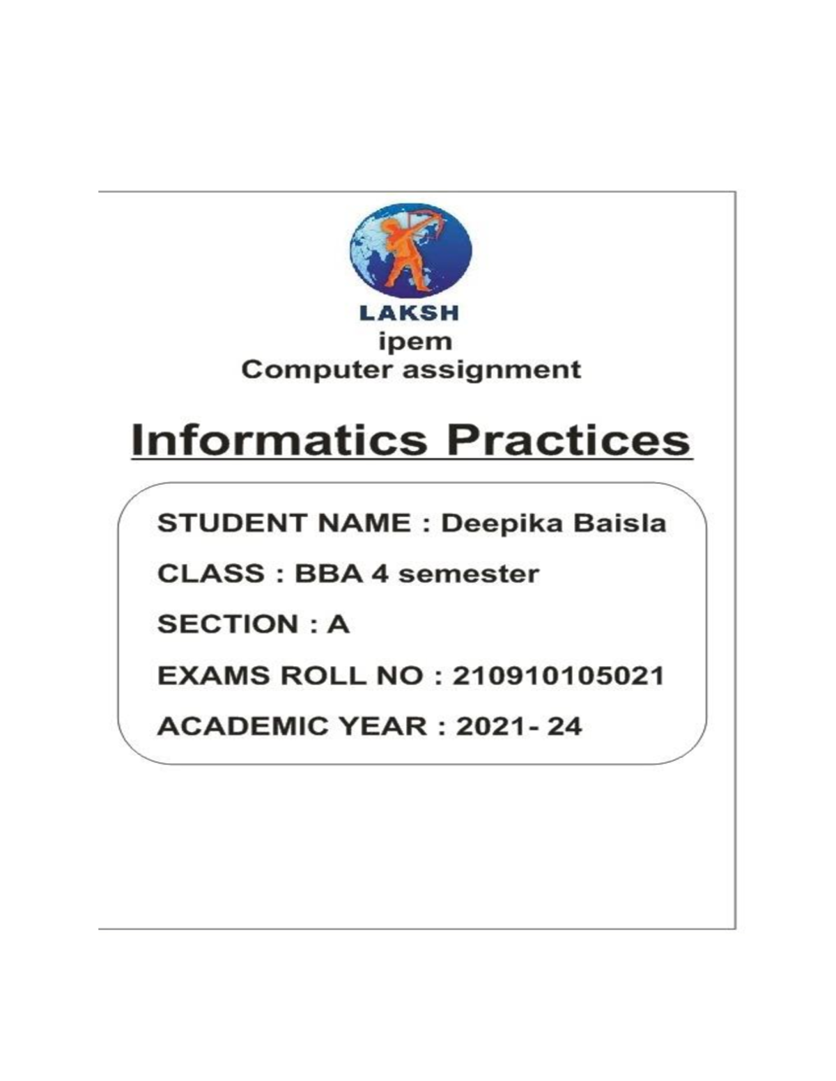 Computerc Assignment Deepika Baisla Bba 4 Sem 2 Q Explain The Difference Between Data” And