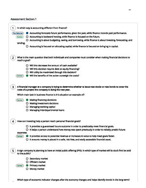 D076 Study Guide - Finance Skills for Managers - Course Overview ...