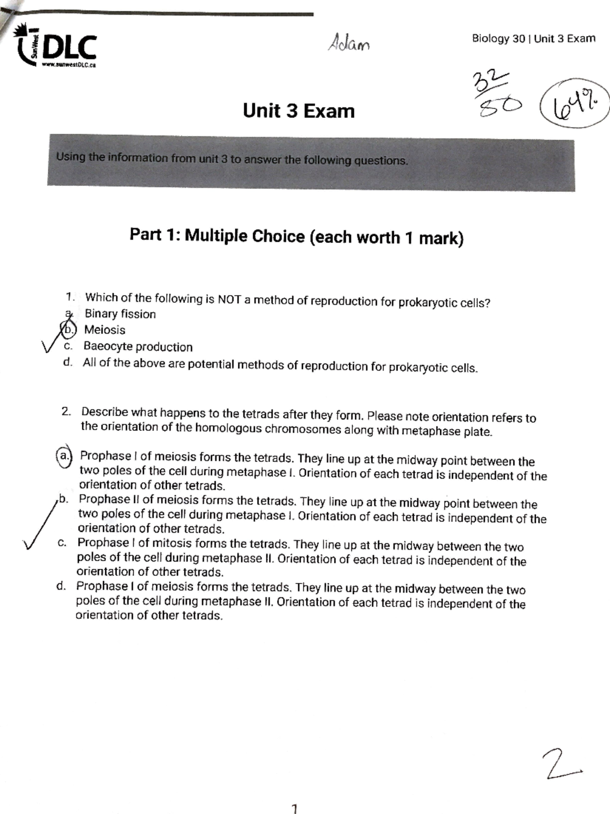 Bio 30 unit 3 exam - bio 30 unit 3 exam on genetics - f1DLC ...