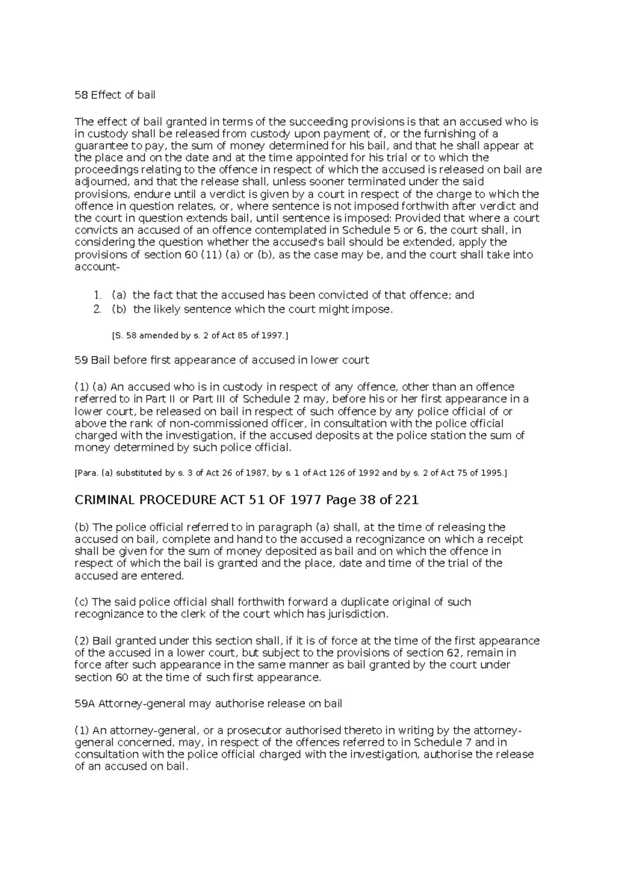 58 - 71 Effect of bail.- CPA docx - 58 Effect of bail The effect of ...