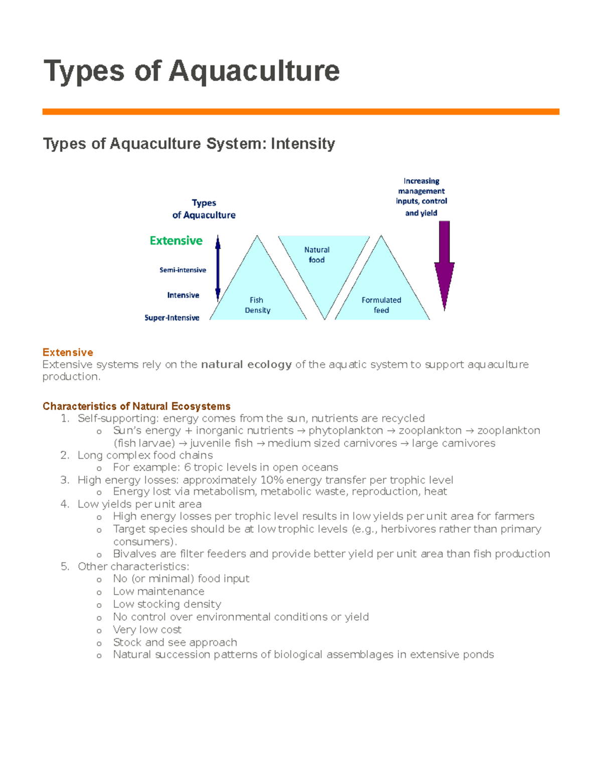 L2 Types of Aquaculture - Types of Aquaculture Types of Aquaculture ...