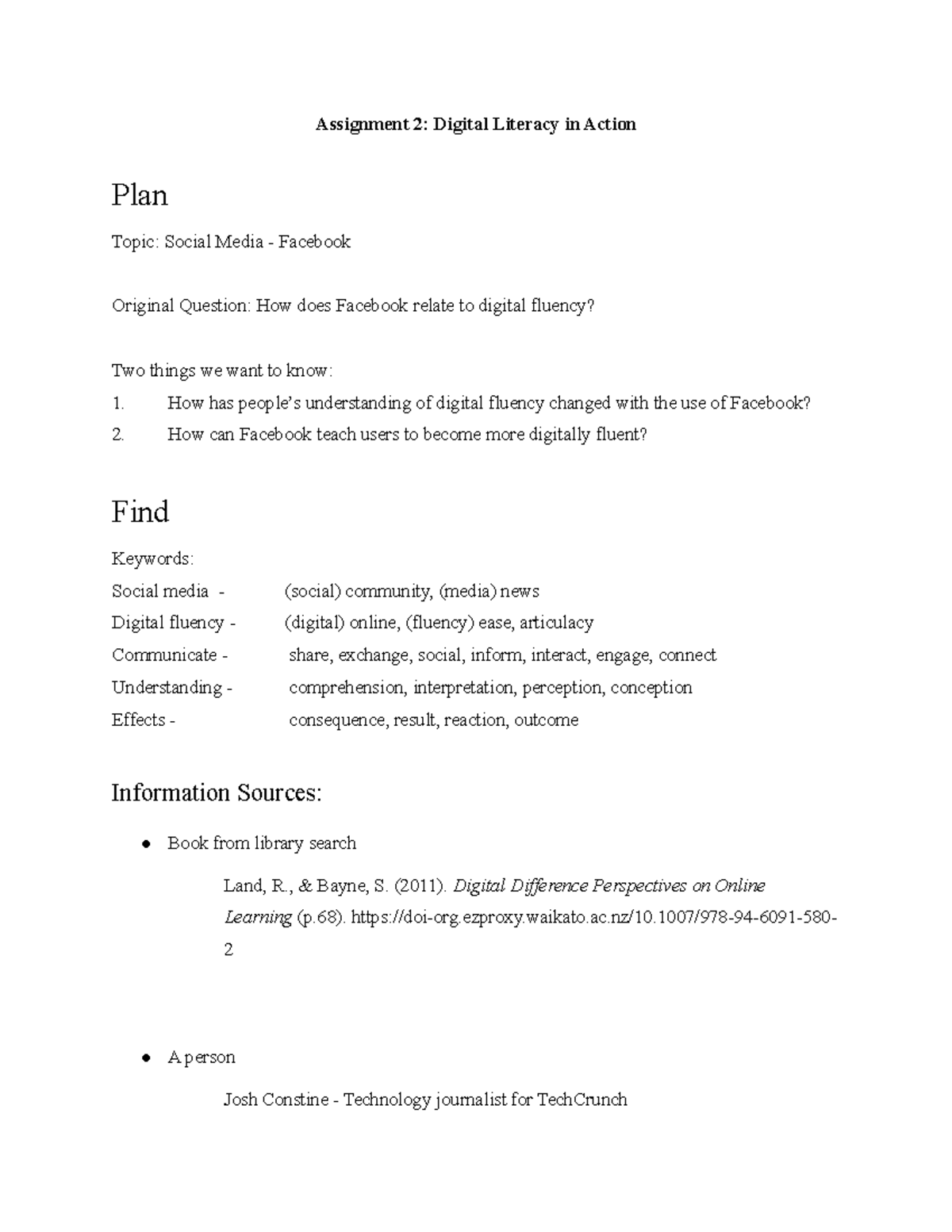 Assignment 2 - Digital Literacy in Action - Assignment 2: Digital ...