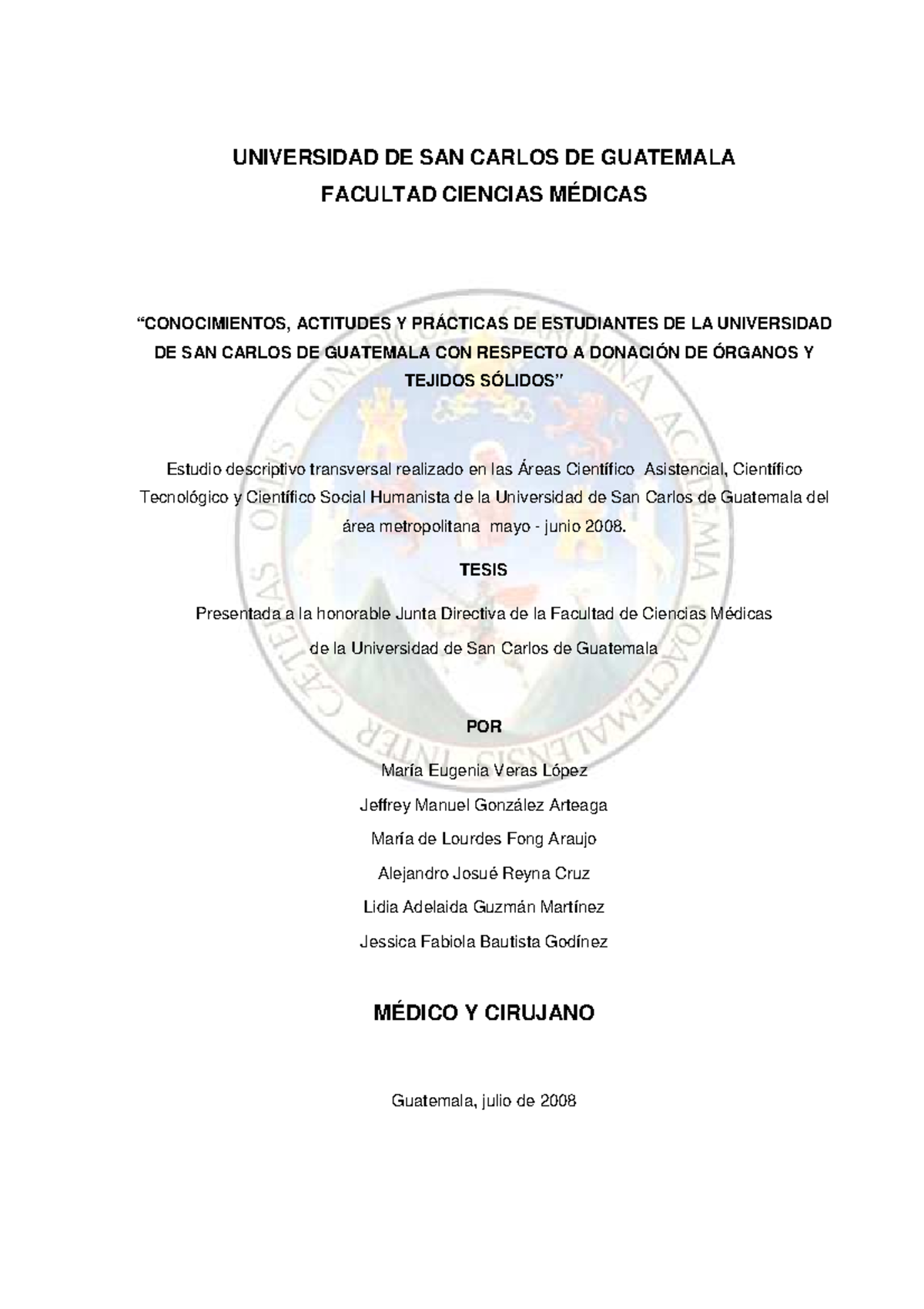 Donacion USAC - PUNTO DE SEMINARIO PARA TESIS - UNIVERSIDAD DE SAN ...