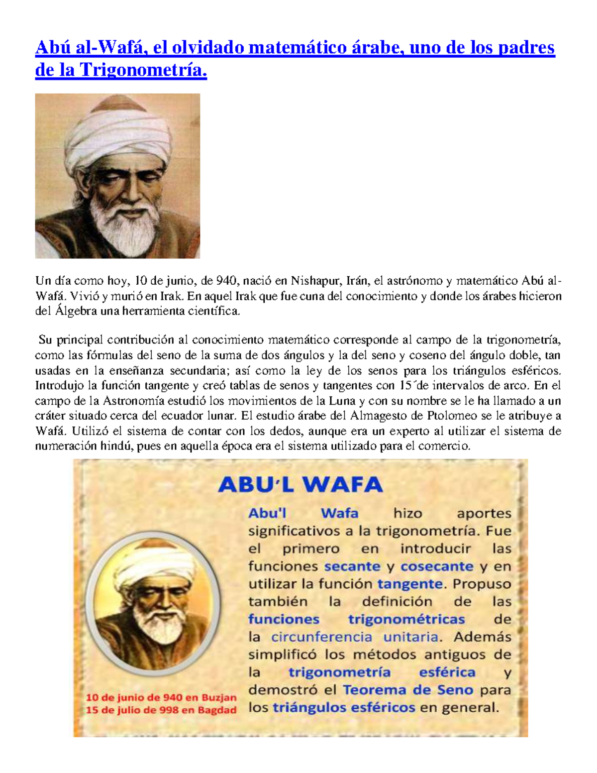 ABUL WAFA - holaa - Abú al-Wafá, el olvidado matemático árabe, uno de ...