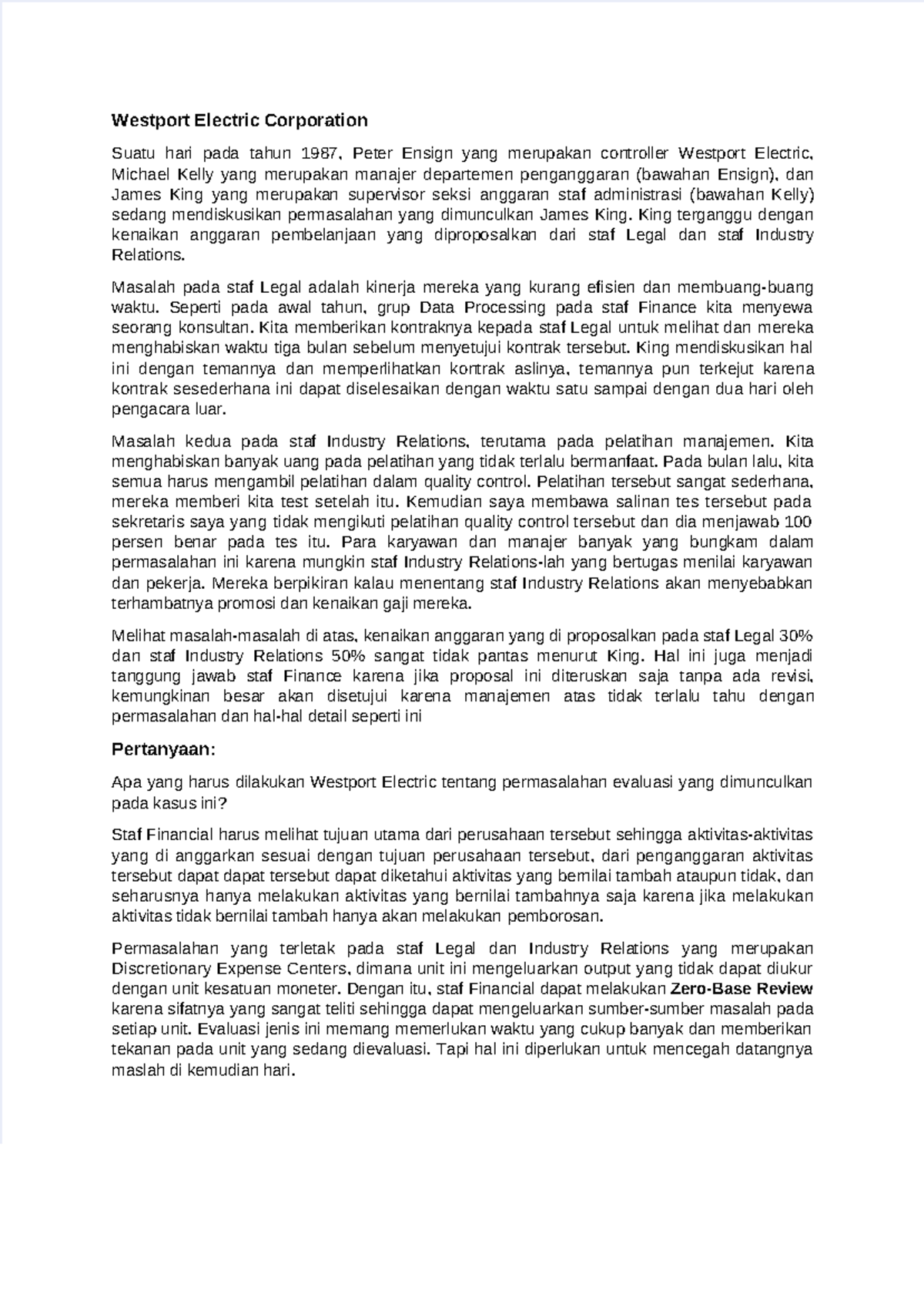 Electric-corporation SPM - Westport Electric Corporation Suatu hari ...