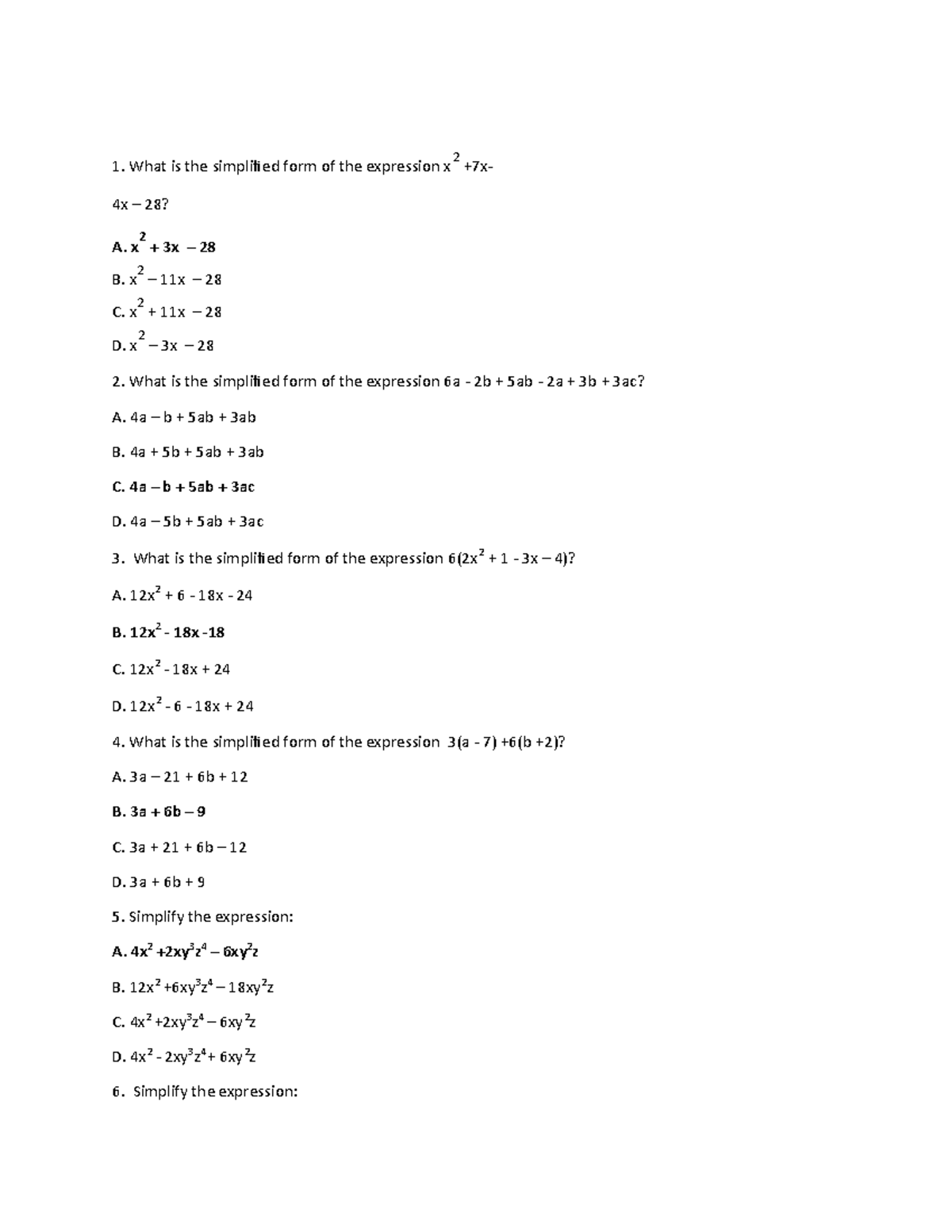 test-in-algebraic-expression-what-is-the-simplified-form-of-the