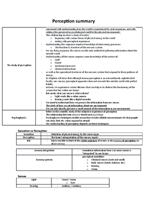 Psychology notes - Week 1 Developmental Psychology – study of human ...