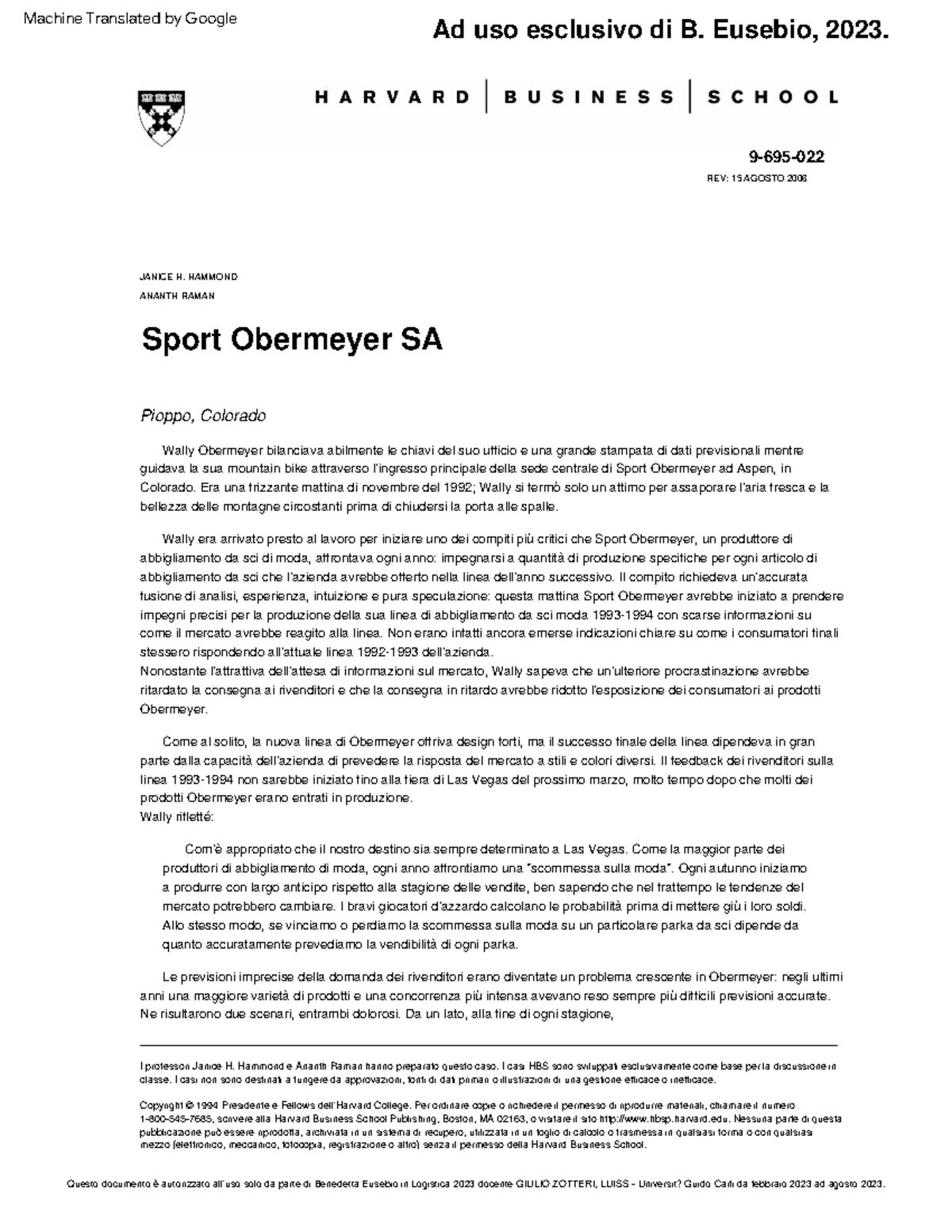 Sport Obermeyer Ltd (1)ita - JANICE H. HAMMOND REV: 15 AGOSTO 2006 ...