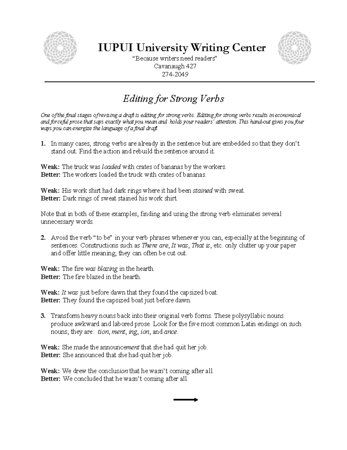 Ed For Str Verbs Feb 03 - Practice material for verb selections in ...