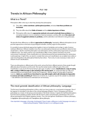 (1) Defining African Philosophy - Study Unit 1 — Defining African ...