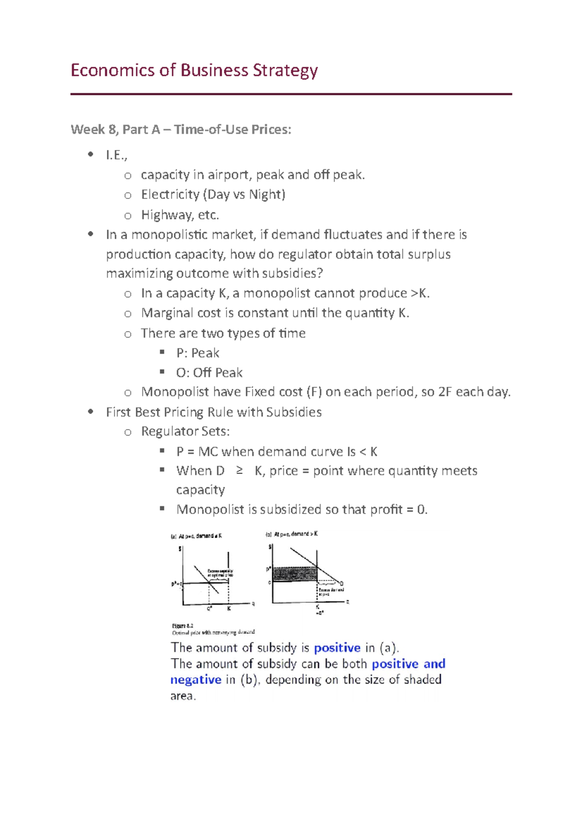 Econ Strategy - Notes 8 - Time of Use prices and Riordan's Mechanism ...