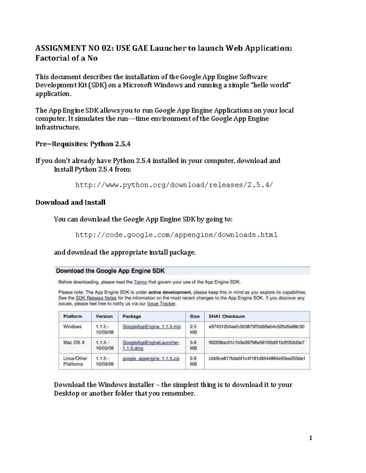 ASS NO 02 GAE Launcher - practical - ASSIGNMENT NO 02: USE GAE Launcher ...