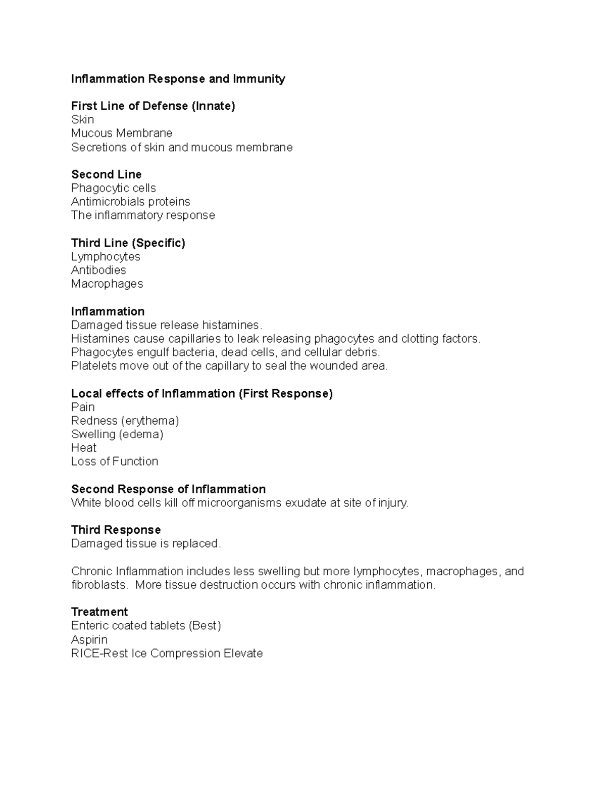 Inflammation Response, Immunity and Aging - Inflammation Response and ...