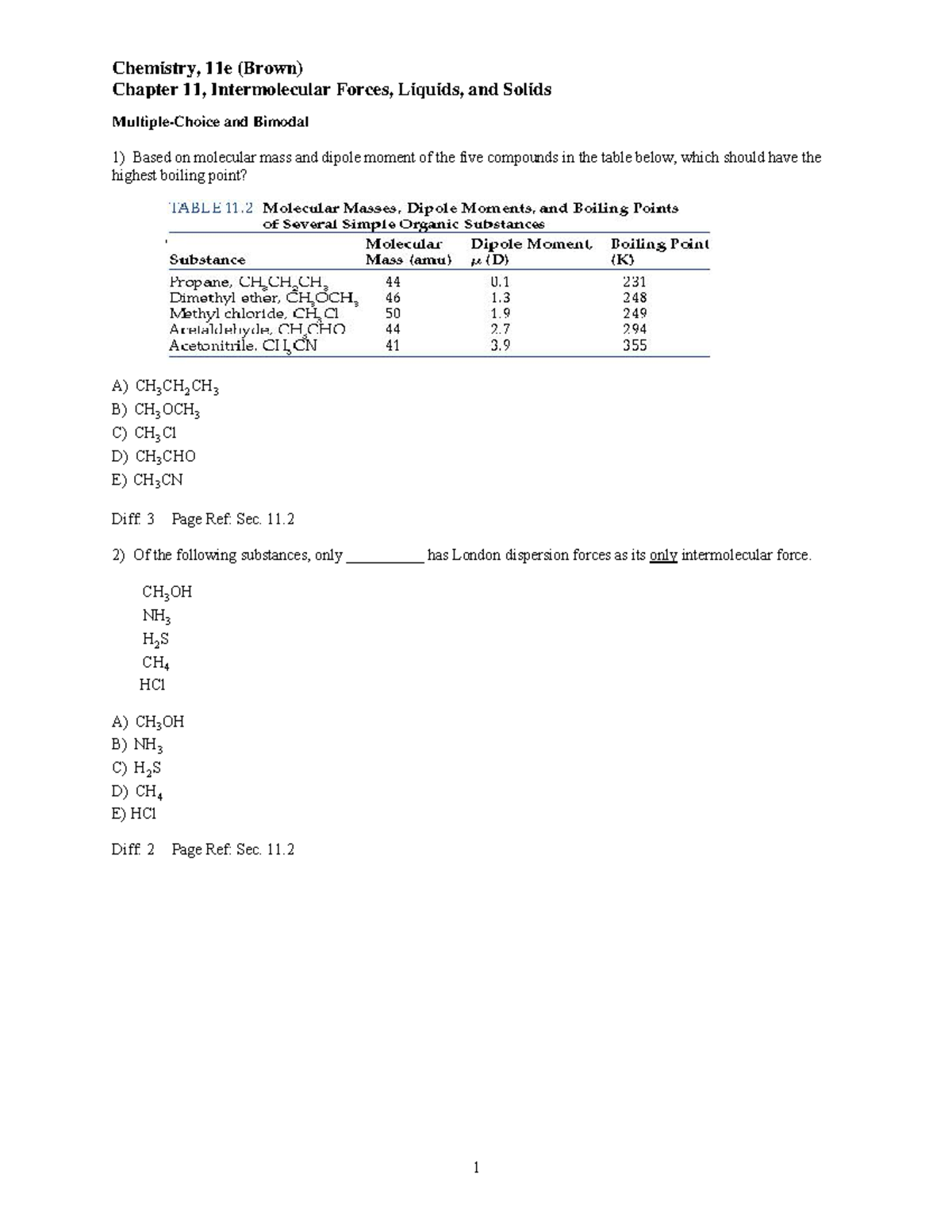 Test Bank - student - Chem 112 test bank - Chemistry, 11e (Brown ...