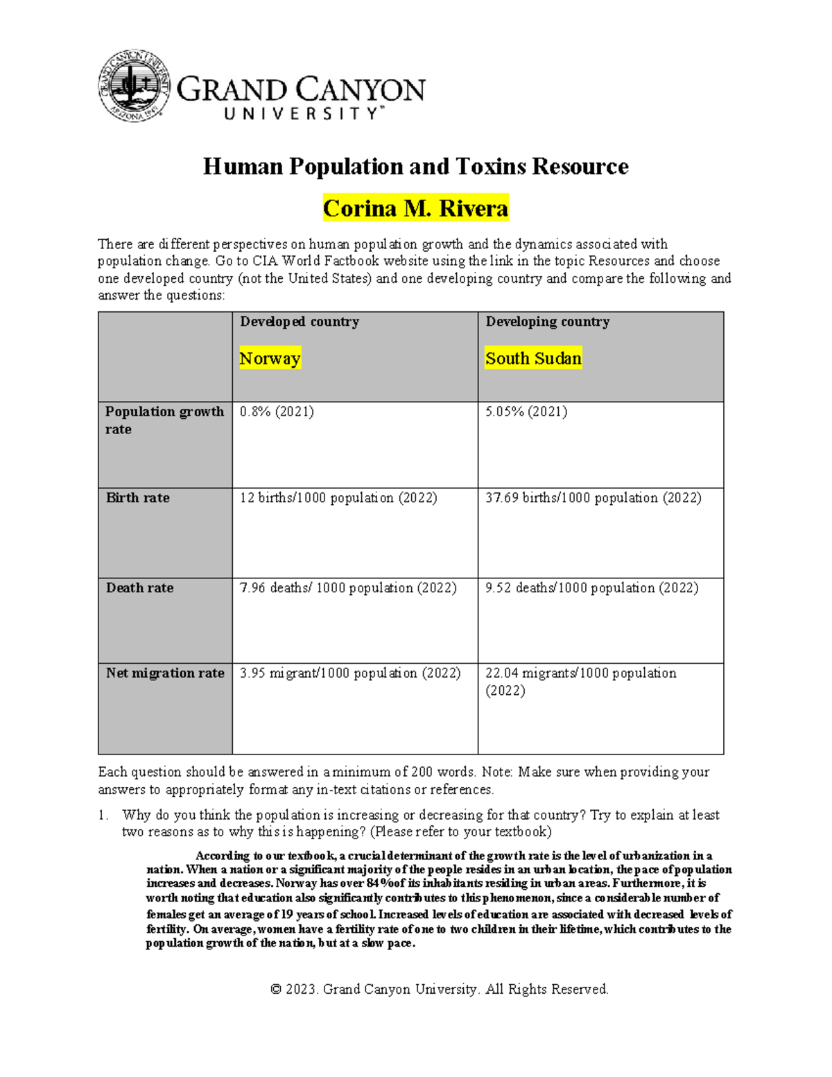 BIO 220 RS Human Populations And Toxins - Human Population and Toxins ...