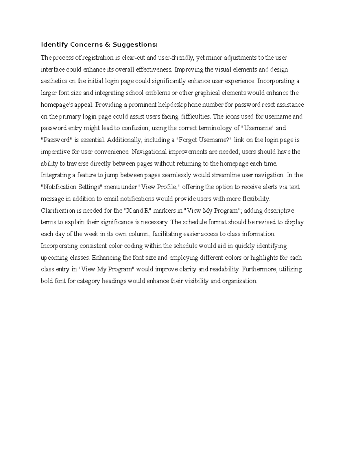 337 IT 5-2 - it course - Identify Concerns & Suggestions: The process ...