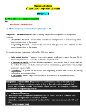 BCS302 Set1 - Model question paper - Model Question Paper- I with effect from 2022 Third ...