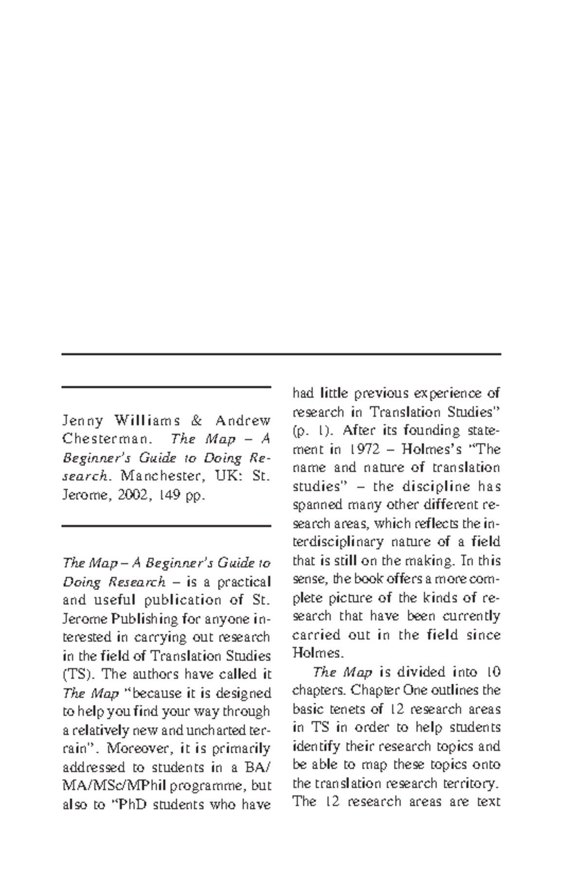 Jenny Williams and Andrew Chesterman The - Jenny Williams & Andr ew ...