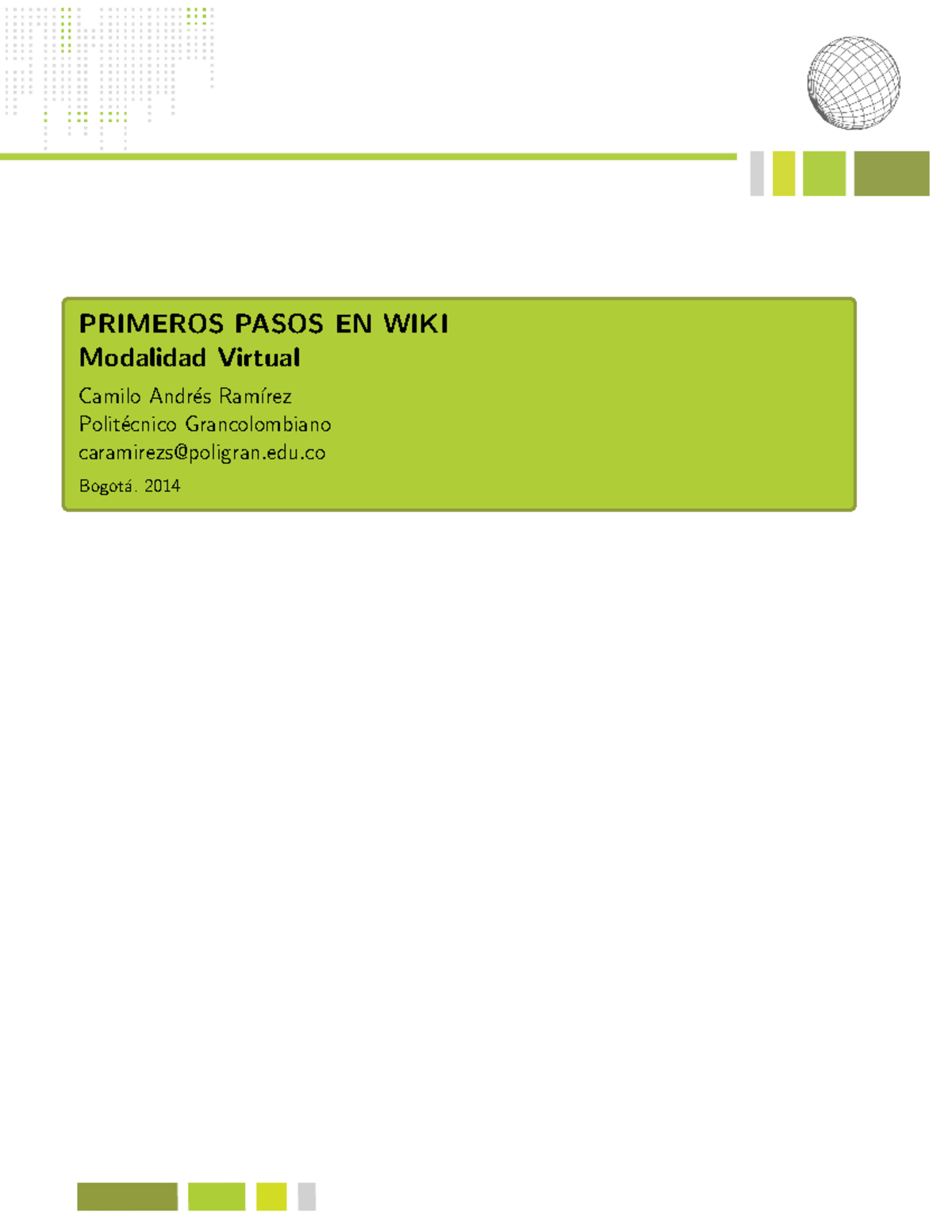 01 Primeros Pasos Wiki - guía - PRIMEROS PASOS EN WIKI Modalidad ...