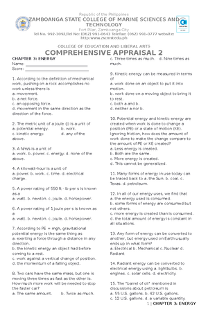 Chapter 1-19 reviewer - LET REVIEW - PHYSICAL SCIENCE TEST BANKS ...