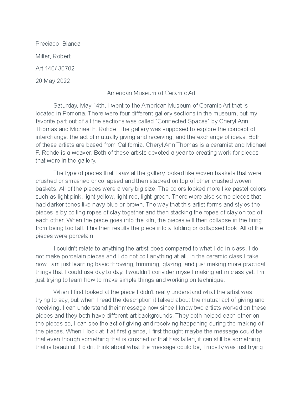 Ceramic paper - Super fun class. Very easy. Professor Robert is one of ...