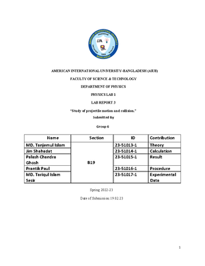Lab Manual Phy1Lab Expt 2 - Experiment No. 2: Verification of Newton's ...