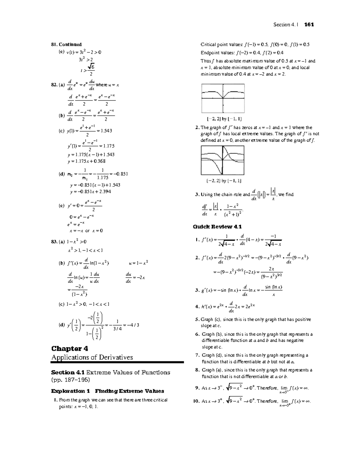 Calc Solutions Manual Chapter 4 - Continued (e) v t t t t ( ) = − > > > 3 2 0 3 2 6 2 2 2 - Studocu