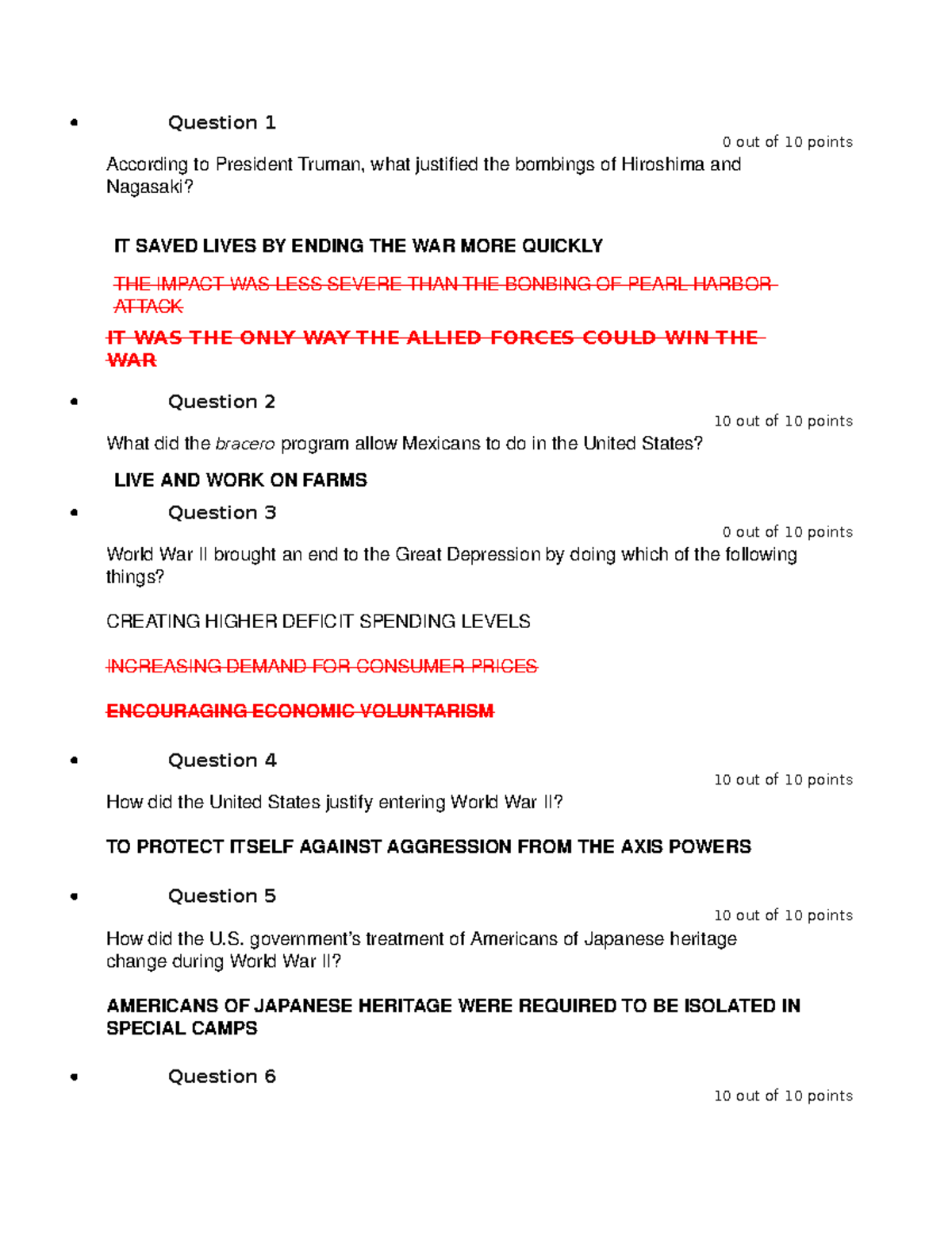 Chapter 10 - lecture notes on ch 10 - Question 1 0 out of 10 points ...
