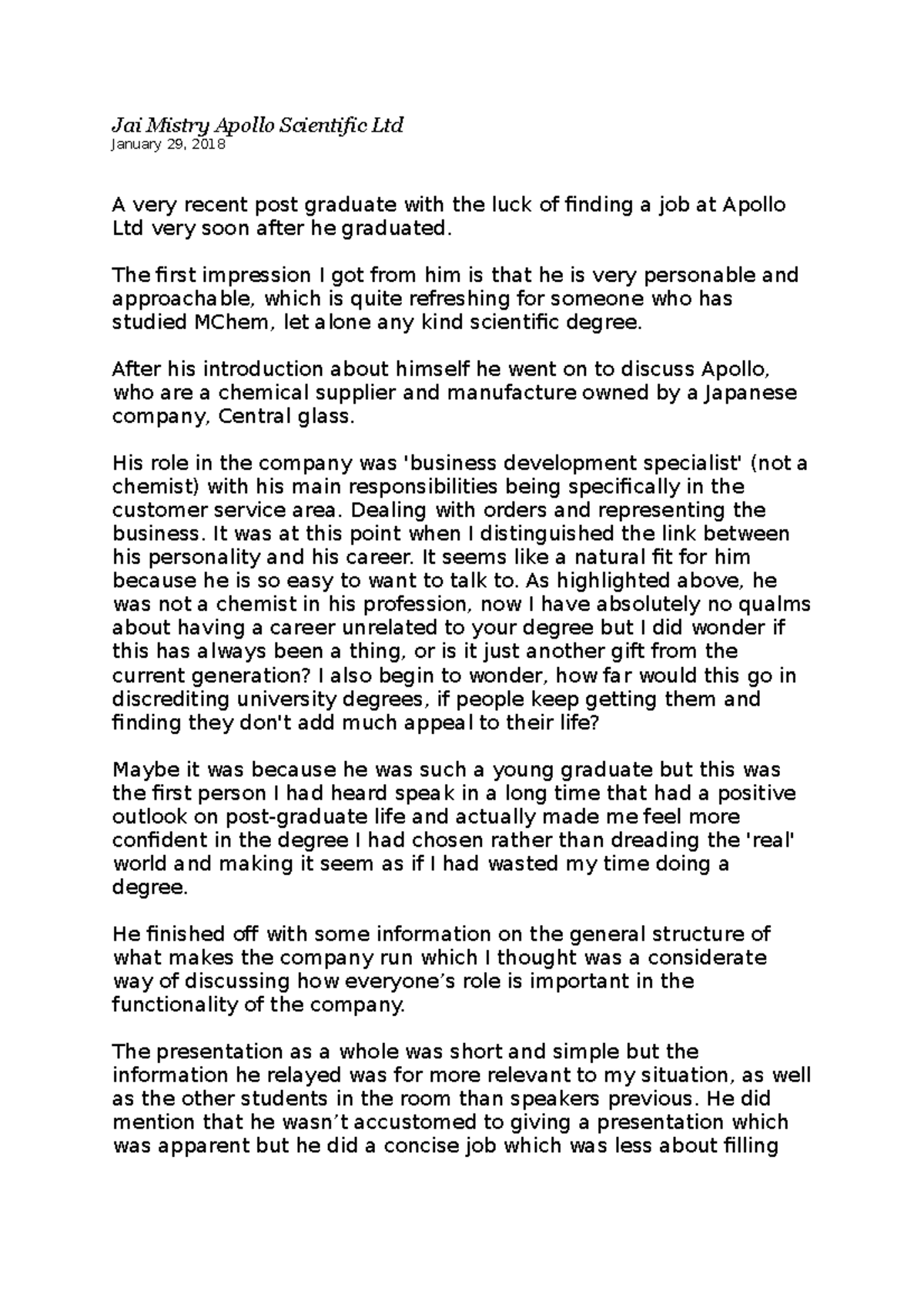 Jai Mistry Apollo Scientific Ltd - Jai Mistry Apollo Scientific Ltd ...