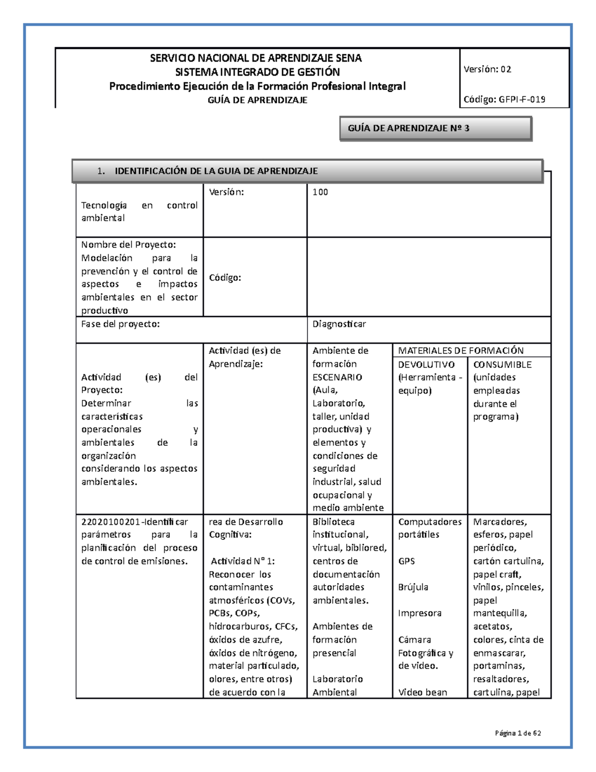 GFPI-F-019 Formato Guia de Aprendizaje A Diagnosticar SEM 3 noche - SISTEMA INTEGRADO DE GESTIÓN ...