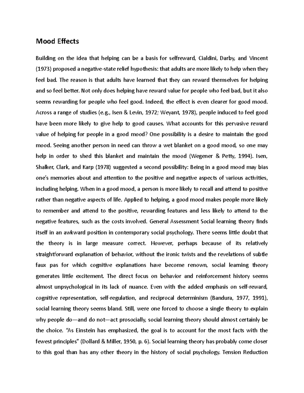 Mood Effects - Mood Effects Building on the idea that helping can be a ...