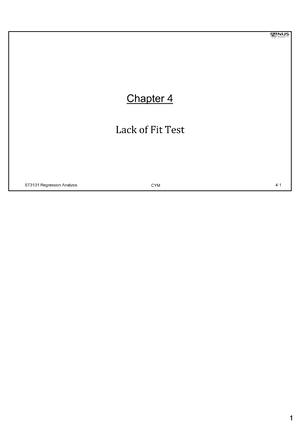 ST3131 Cheatsheet - ST3131 - NUS - Studocu