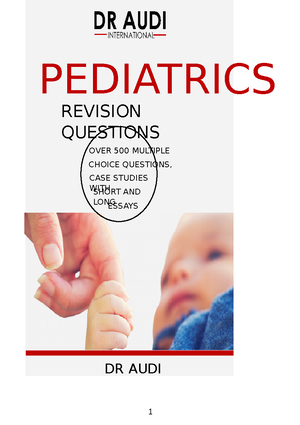 Paeds fqe - Revision - Clinical medicine - Studocu