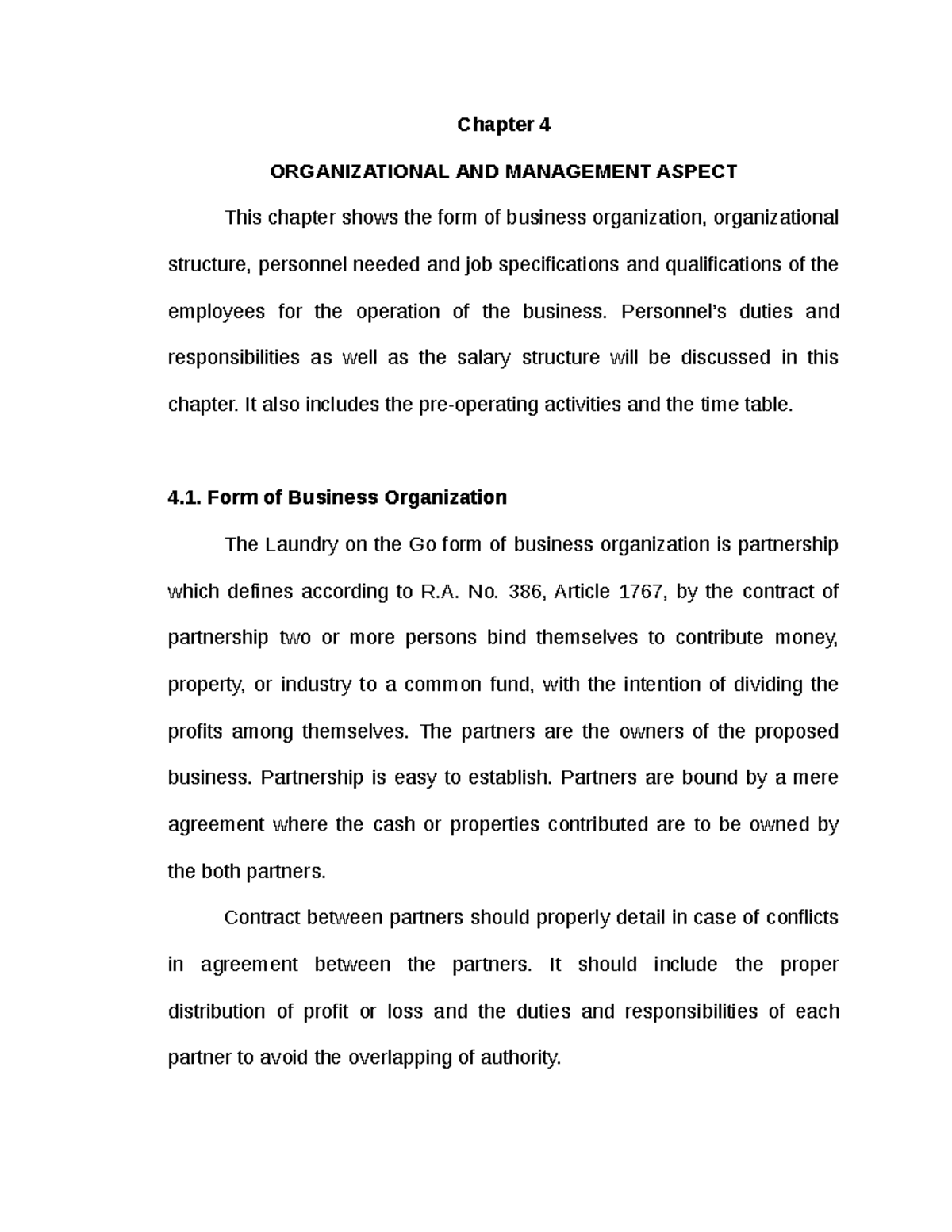 Chapter 4 Organizational And Management Aspect Financial Accounting 