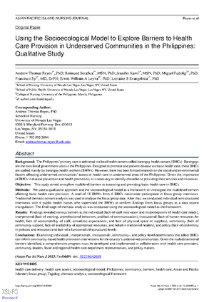 The Social-Ecological Model A Framework for Prevention Violence ...